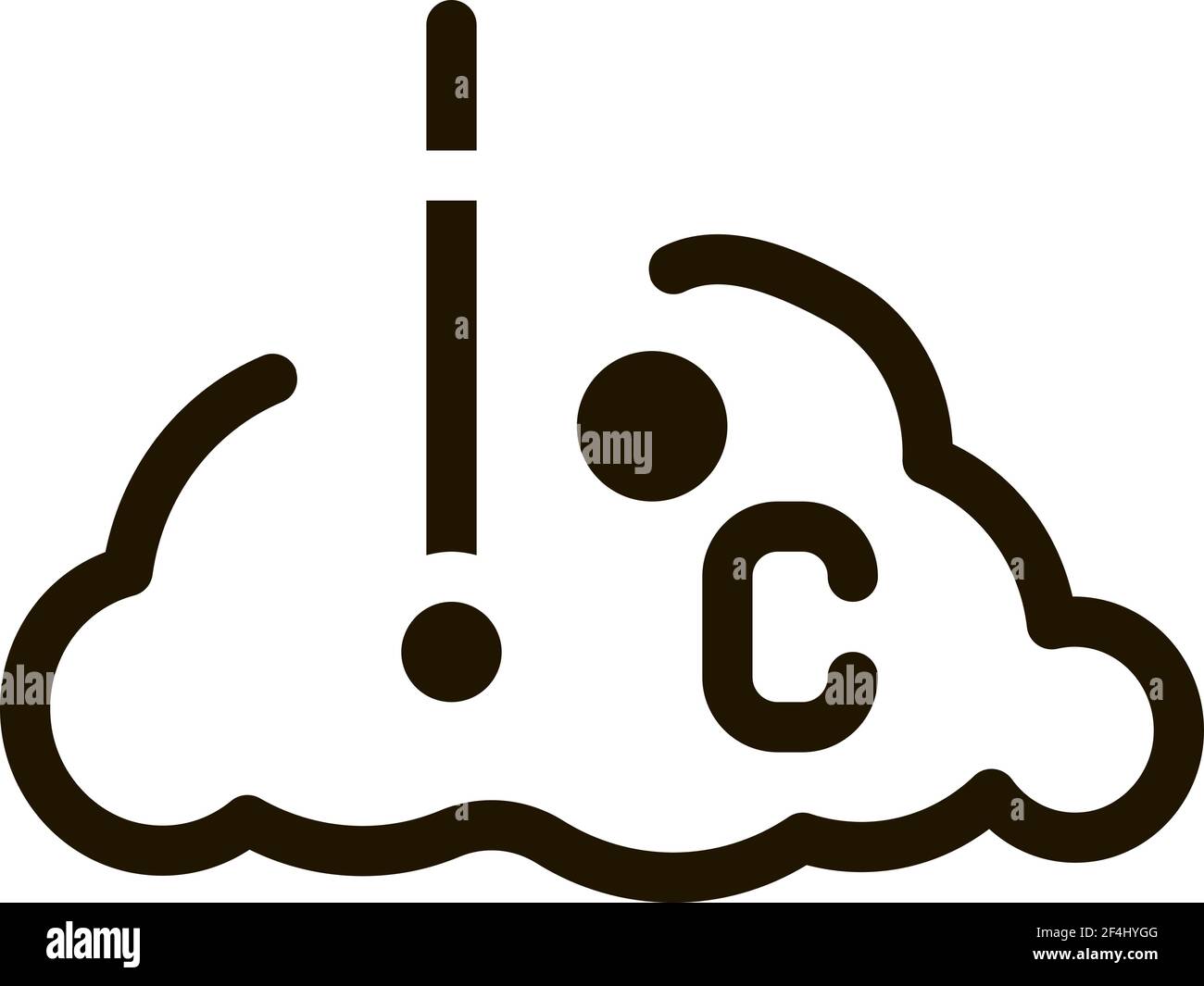Temperature Cloud Icon Vector Glyph Illustration Stock Vector Image ...