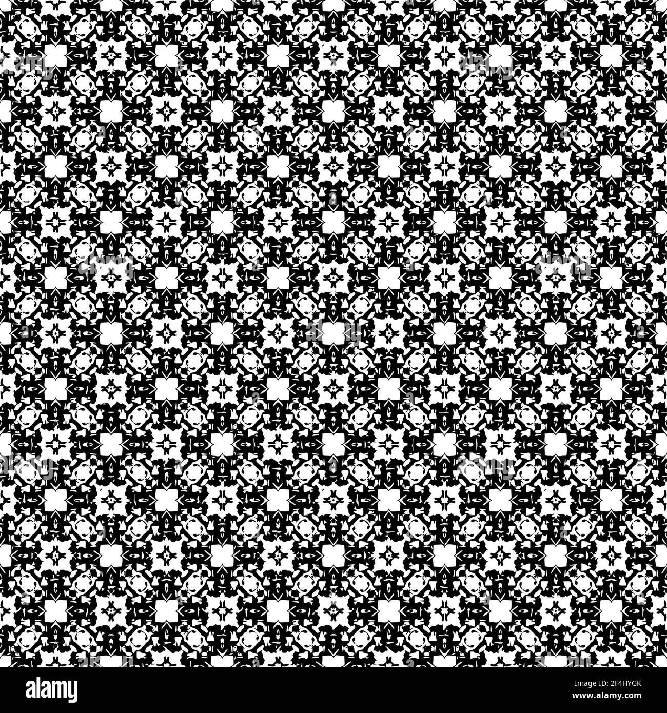 Black and white pattern texture. Bw ornamental graphic design. Mosaic ...