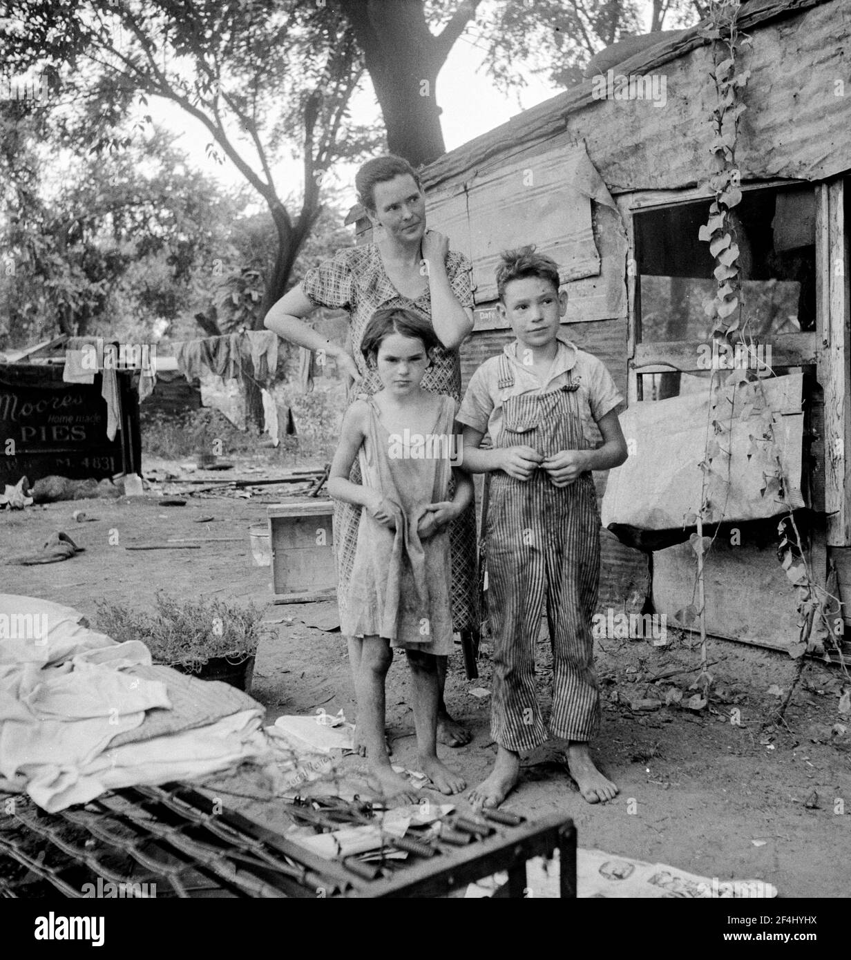 People living in miserable poverty. Elm Grove, Oklahoma County ...