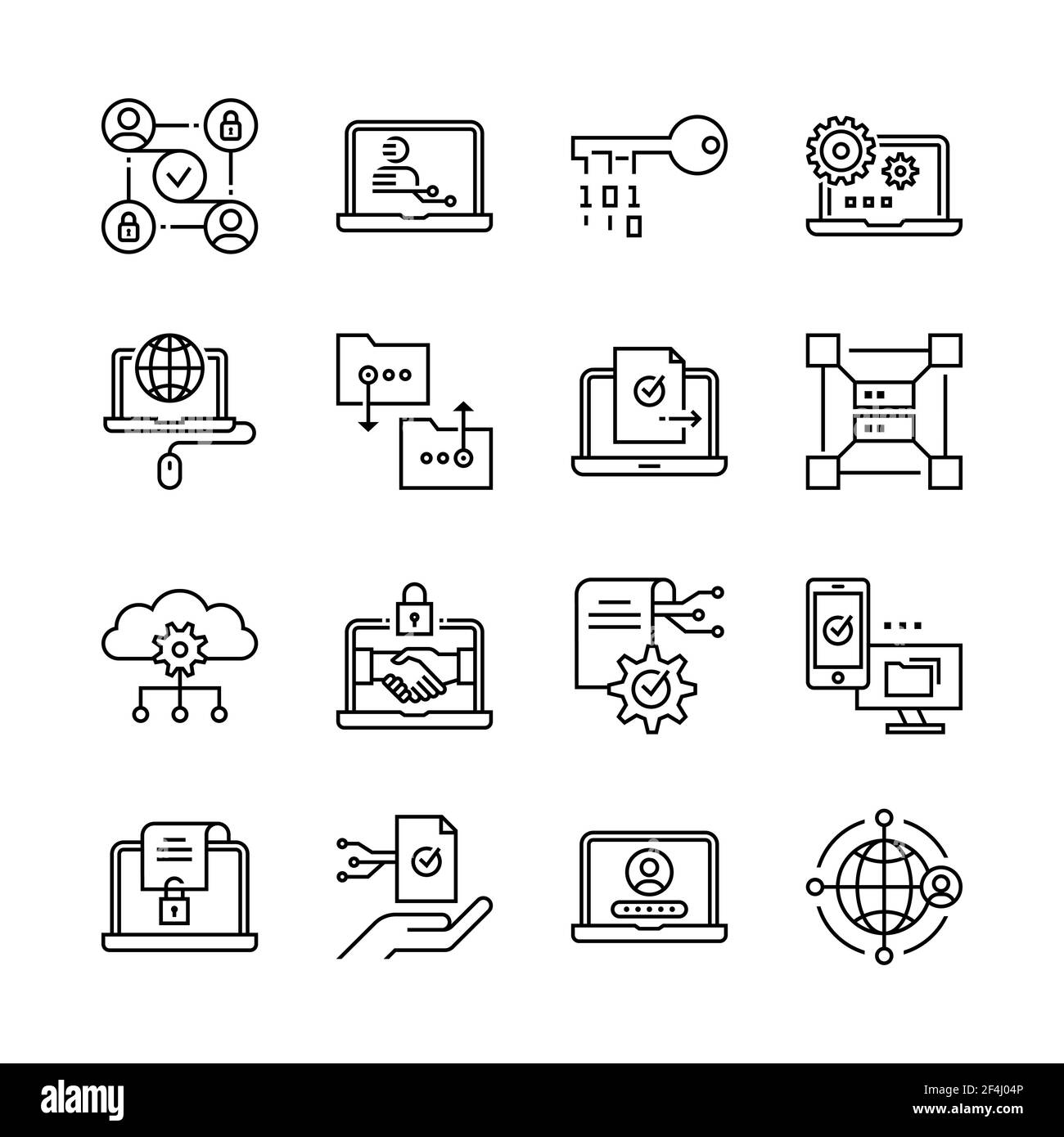Blockchain technology icons Stock Vector Image & Art - Alamy