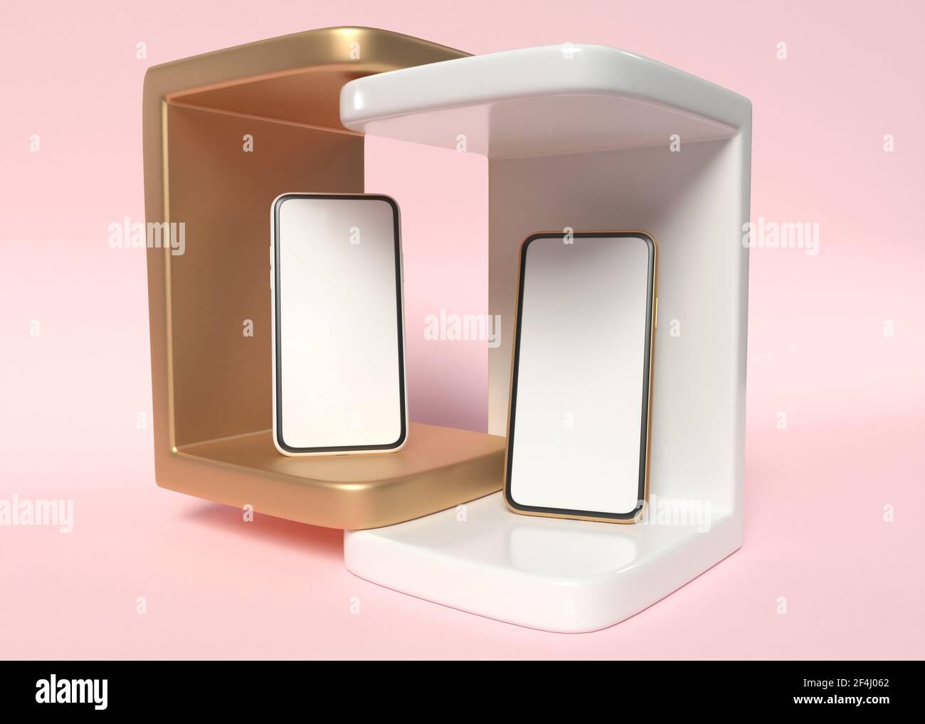 Two mobile phone screens hi-res stock photography and images - Alamy