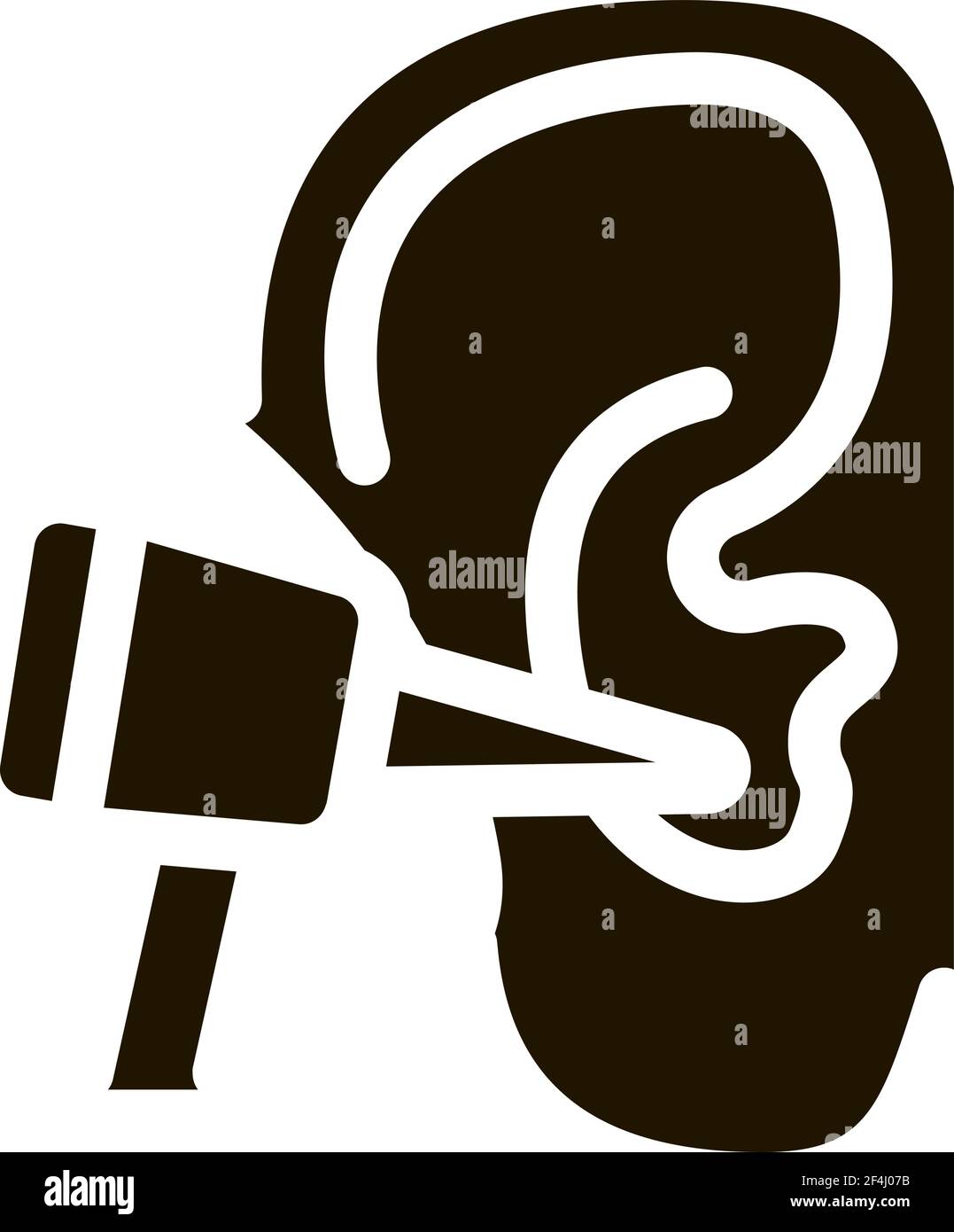 Ear Check Icon Vector Glyph Illustration Stock Vector Image & Art - Alamy