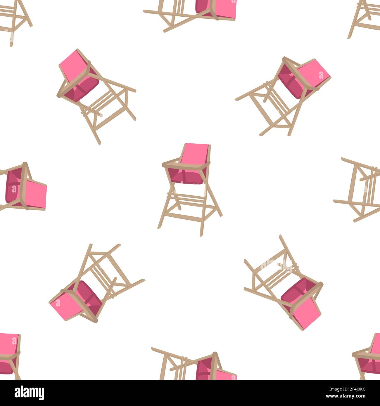 Illustration on theme colorful modern child high chair for baby feeding ...