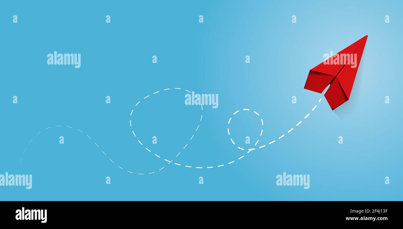 Paper plane concept for leadership, success, and marketing strategy and ...