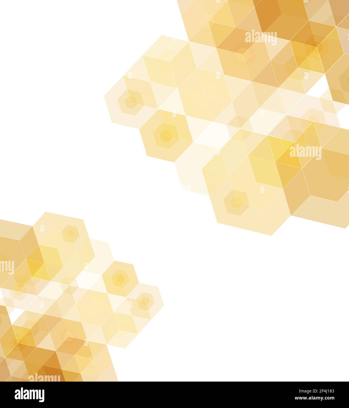 Geometric shaped design of yellow hexagons. Brochure template Stock ...