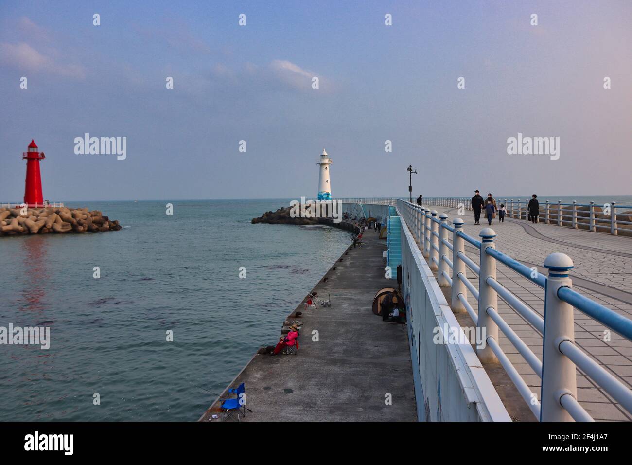 Sunset of Cheongsapo Port in Haeundae, Busan, South Korea, Asia Stock ...