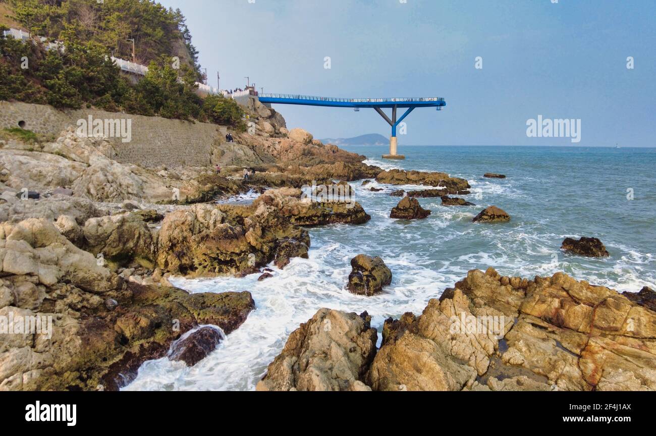 Scenery of Cheongsapo Daritdol Observatory Skywalk, Haeundae, Busan ...