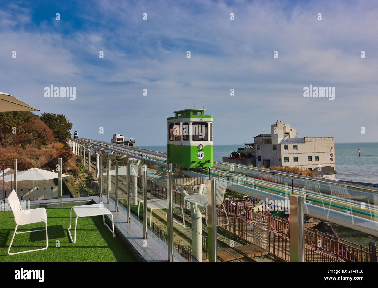 Scenery of Haeundae Sky Capsule, Busan, South Korea, Asia Stock Photo ...
