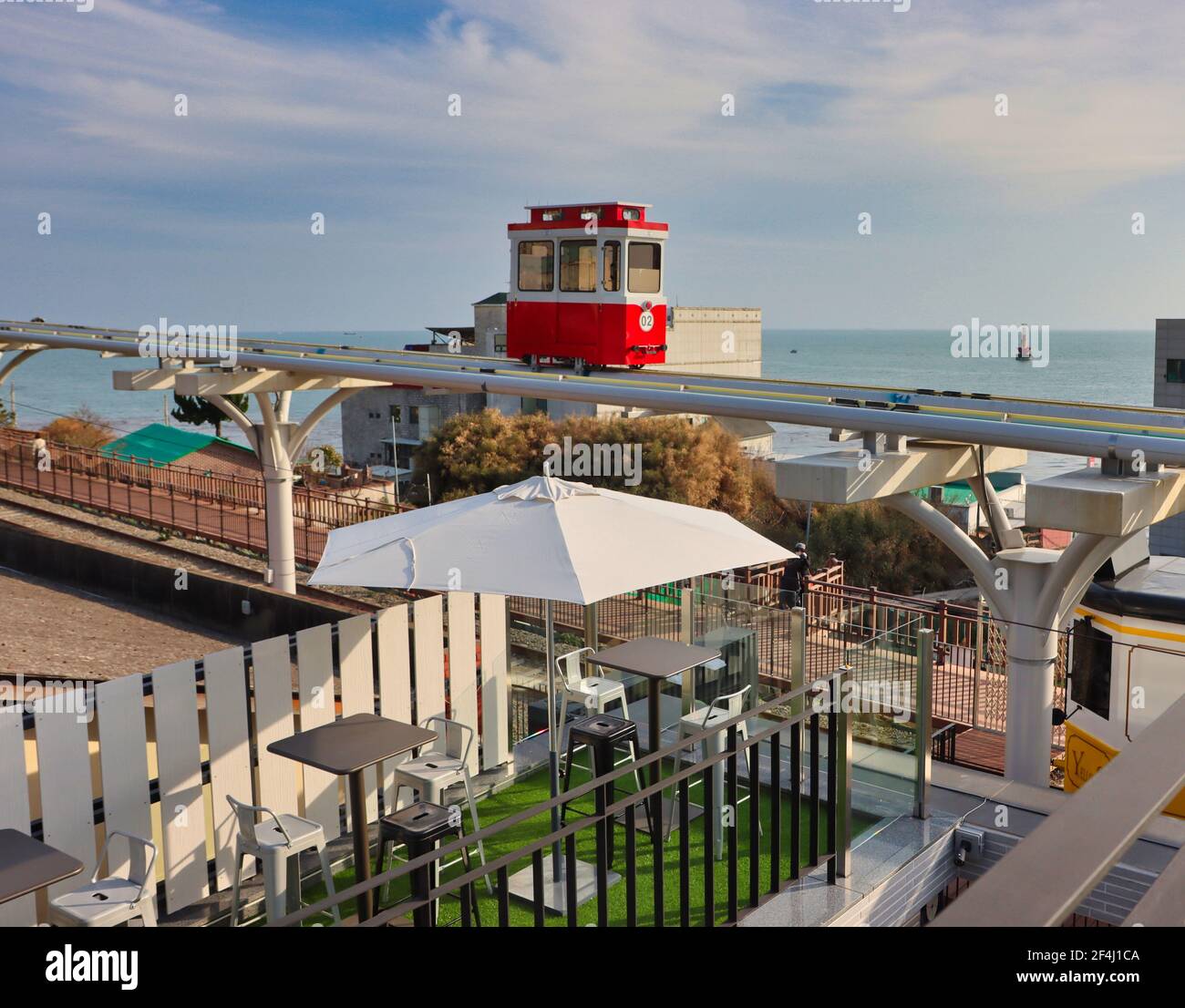 Scenery of Haeundae Sky Capsule, Busan, South Korea, Asia Stock Photo ...