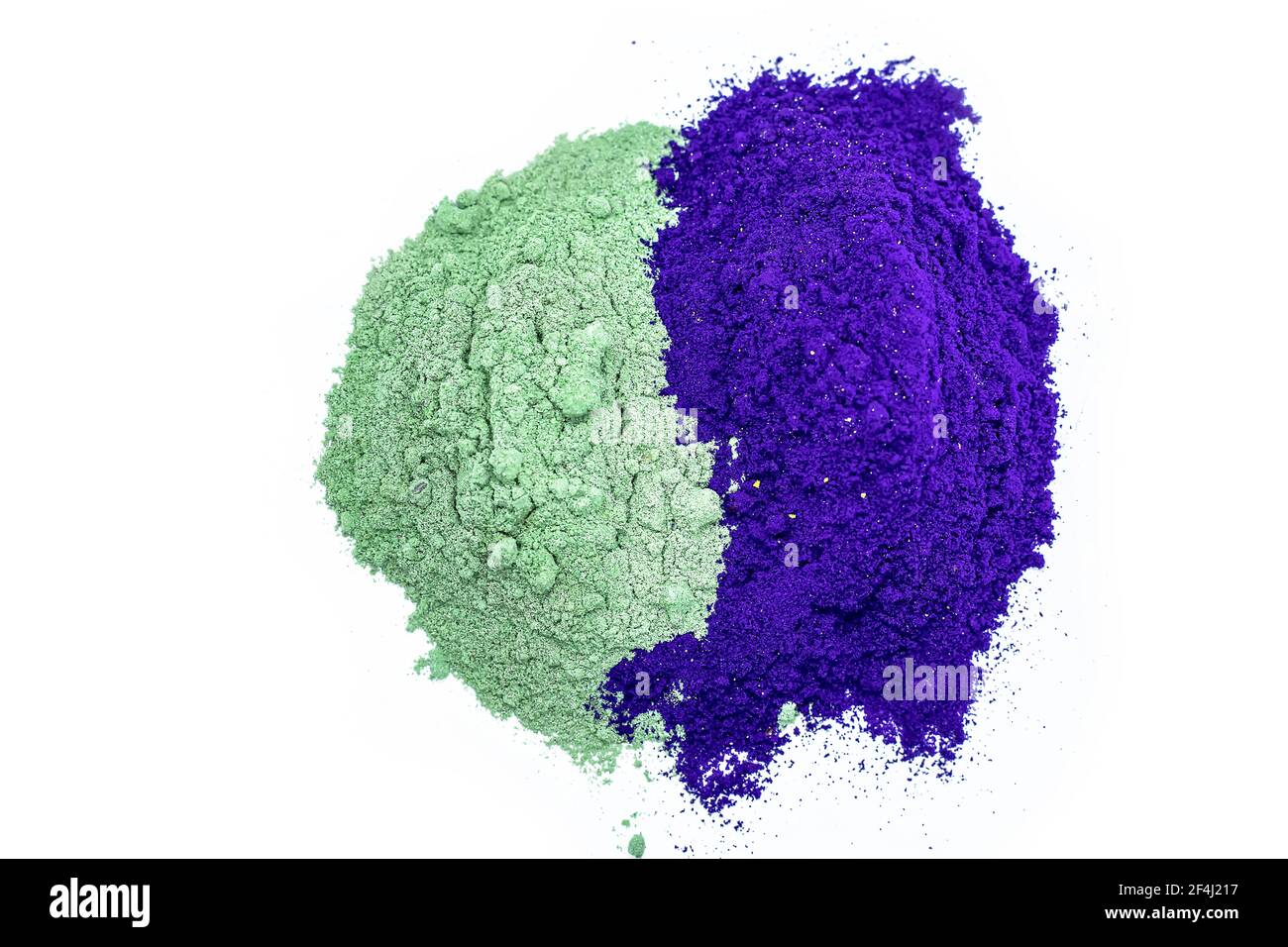 Multi-colored abstract powder on white backgrounds Stock Photo - Alamy