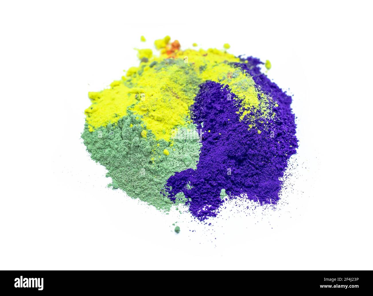 Multi-colored abstract powder on white backgrounds Stock Photo - Alamy