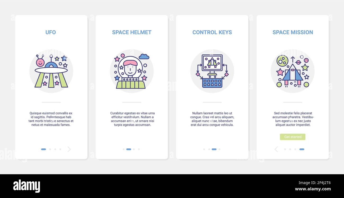 Video digital game, space line mission UI, UX onboarding mobile app ...