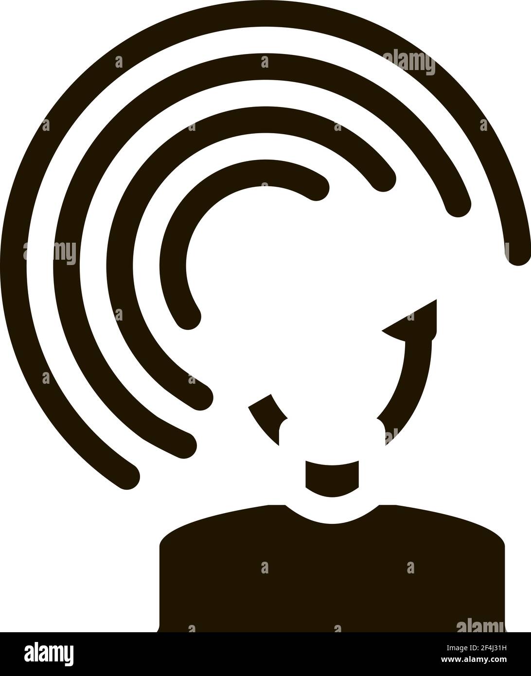 Male Hearing Icon Vector Glyph Illustration Stock Vector Image & Art ...