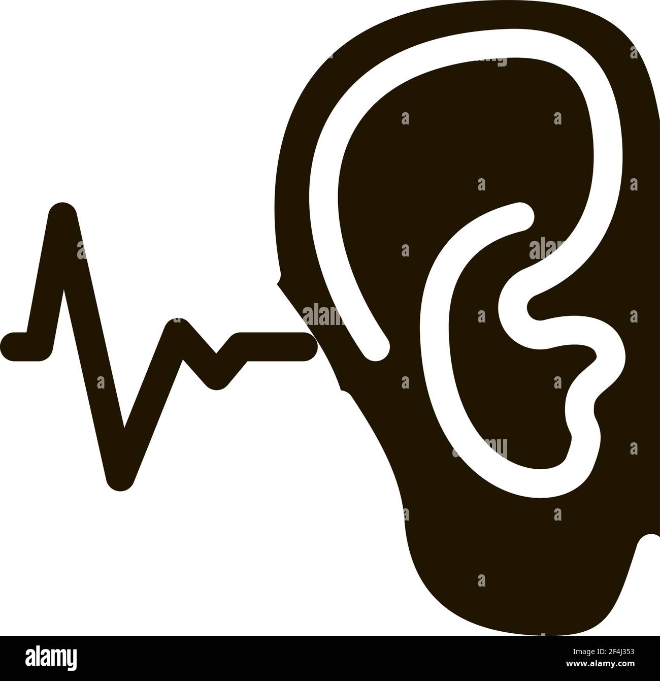 Making Sounds By Ear Icon Vector Glyph Illustration Stock Vector Image ...