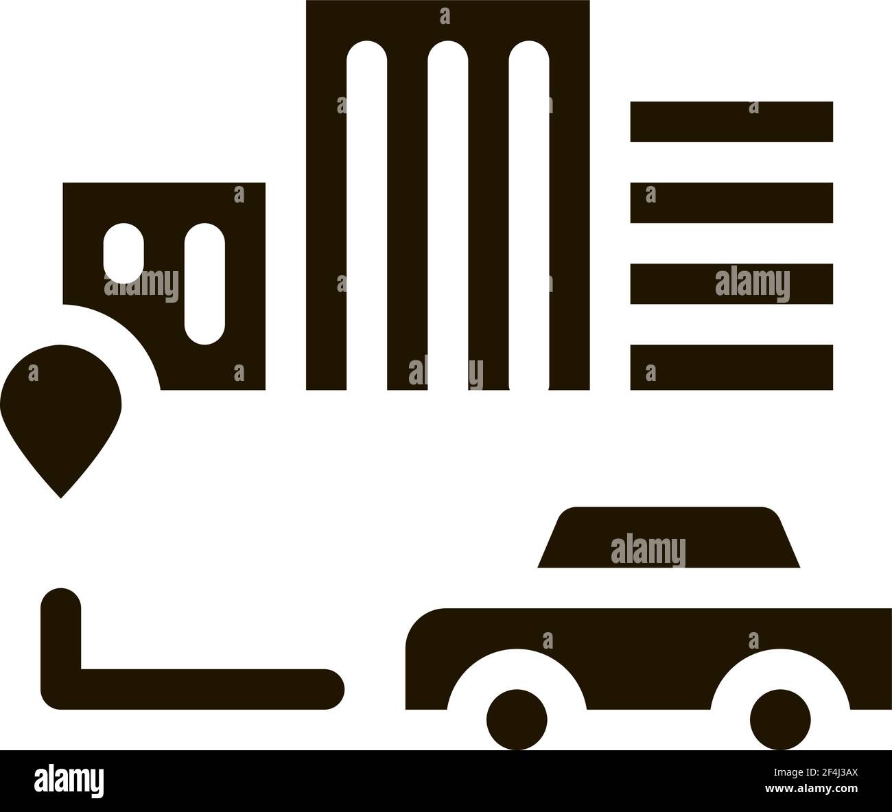 Machine Location Icon Vector Glyph Illustration Stock Vector Image ...