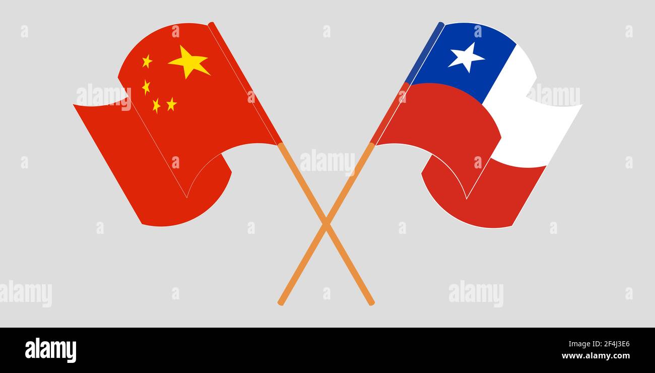 Chile china flag hi-res stock photography and images - Alamy