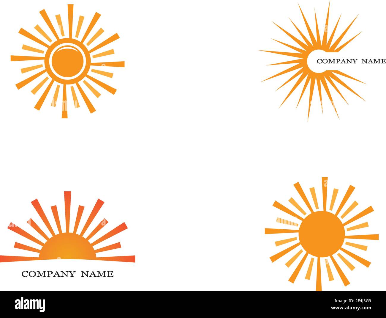 Vector Icon Logo Template Sun over horizon Stock Vector Image & Art - Alamy