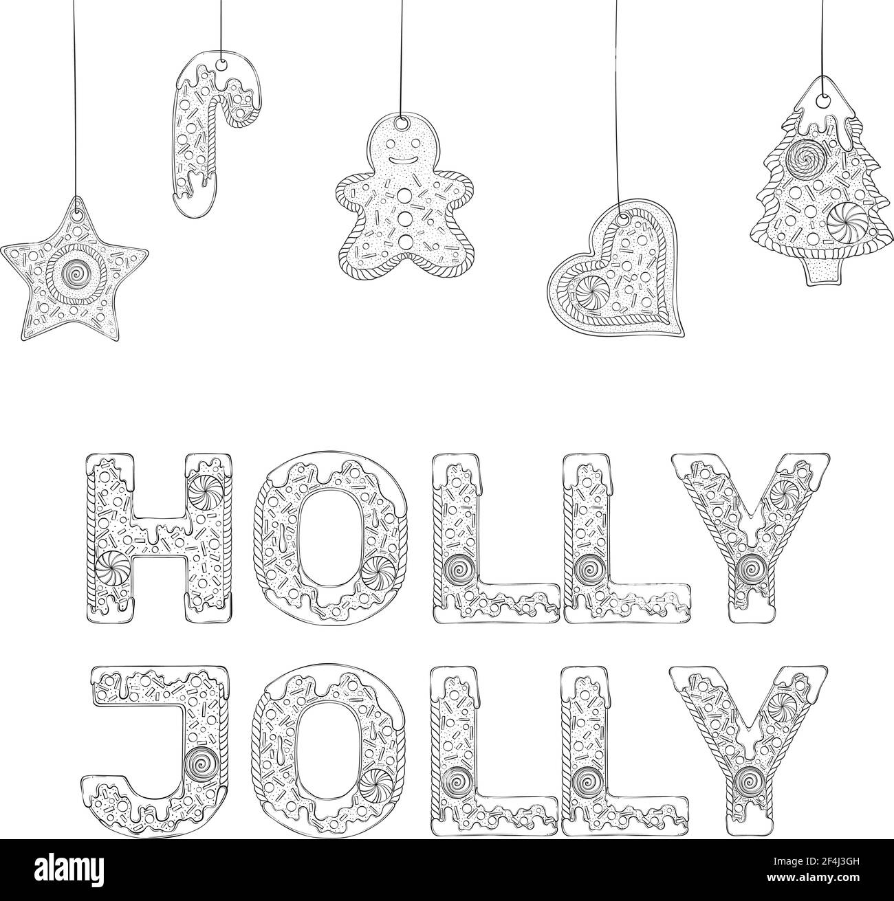 Holly jolly celebration hand hi-res stock photography and images - Alamy