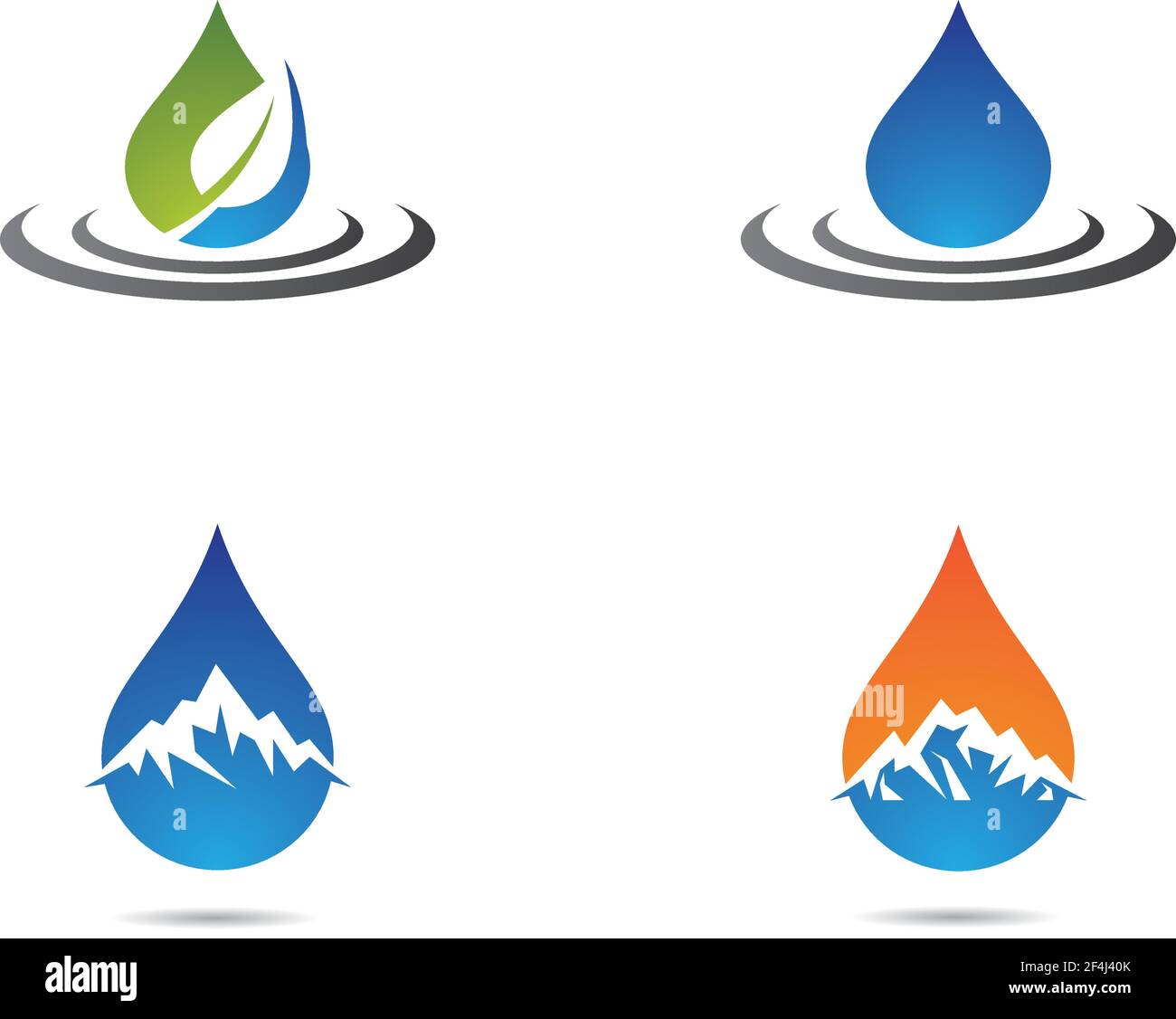 Water drop logo template vector icon illustration design Stock Vector ...