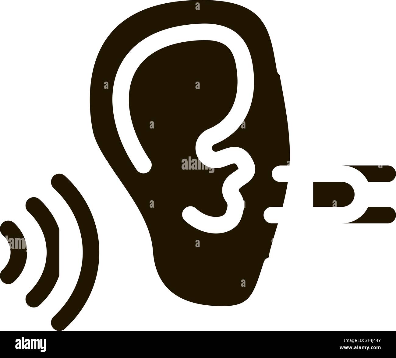 Perfect Hearing Icon Vector Glyph Illustration Stock Vector Image & Art ...