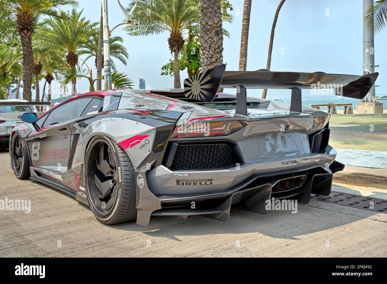 Lamborghini rear view hi-res stock photography and images - Alamy