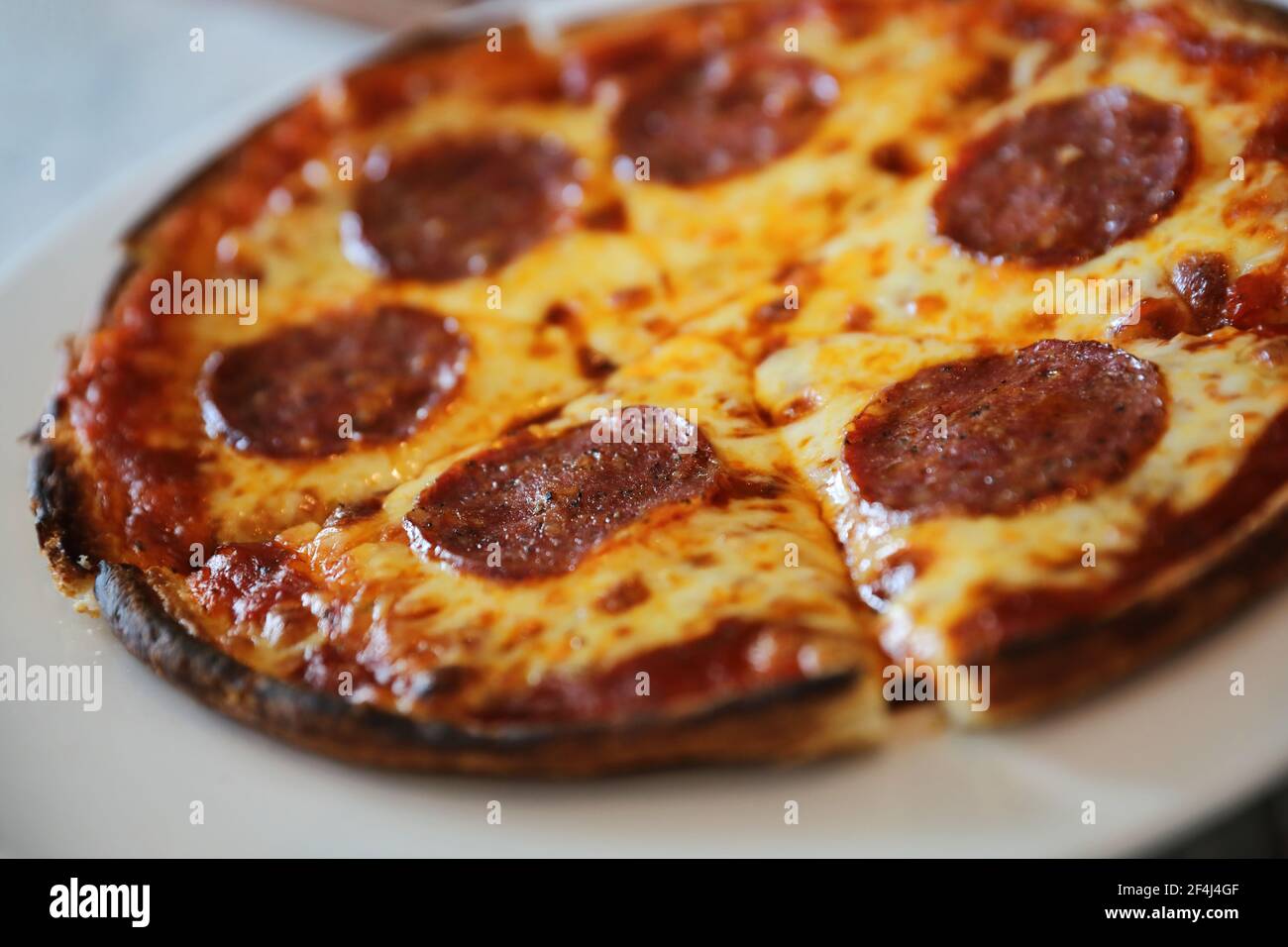 Pepperoni as background hi-res stock photography and images - Alamy