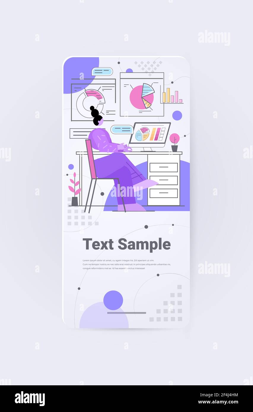 businesswoman analyzing charts and graphs data analysis process digital ...