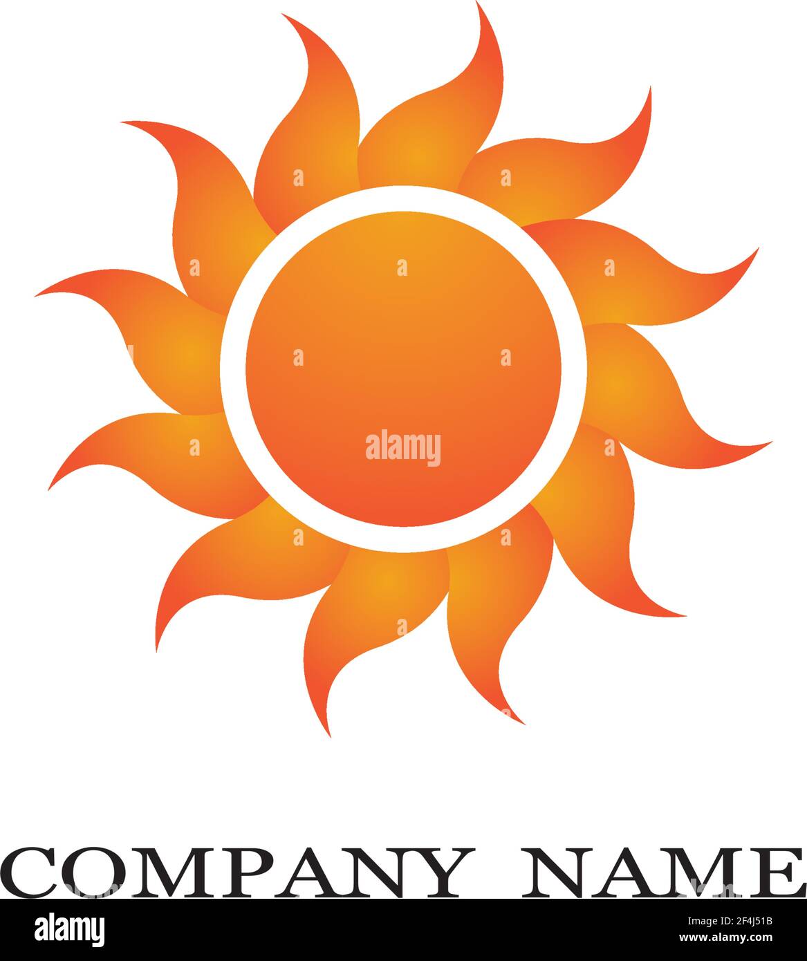 Vector Icon Logo Template Sun over horizon Stock Vector Image & Art - Alamy