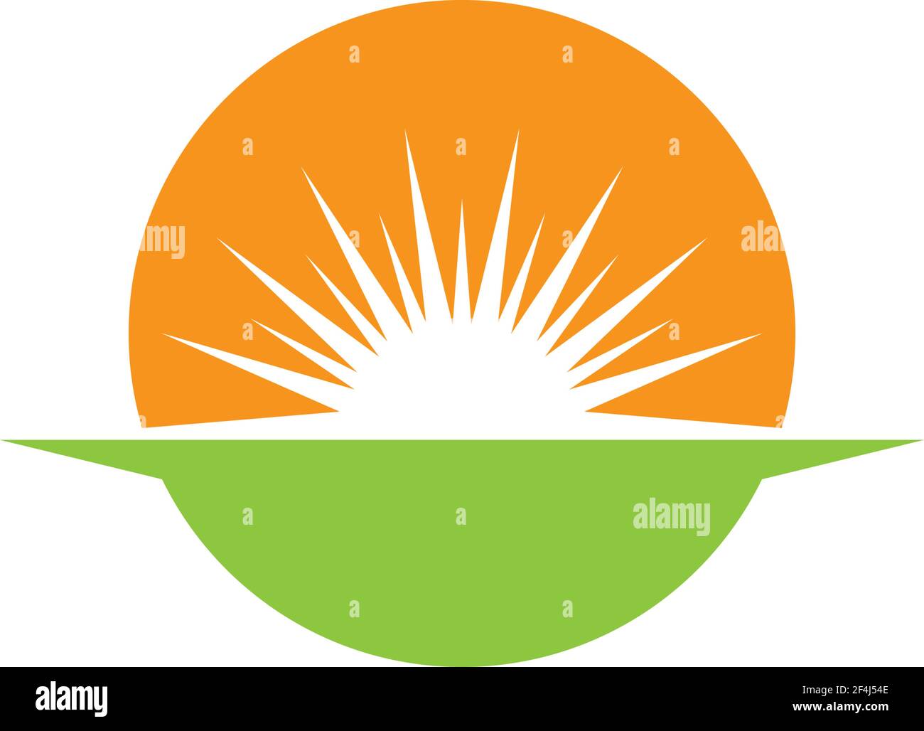 Vector Icon Logo Template Sun over horizon Stock Vector Image & Art - Alamy