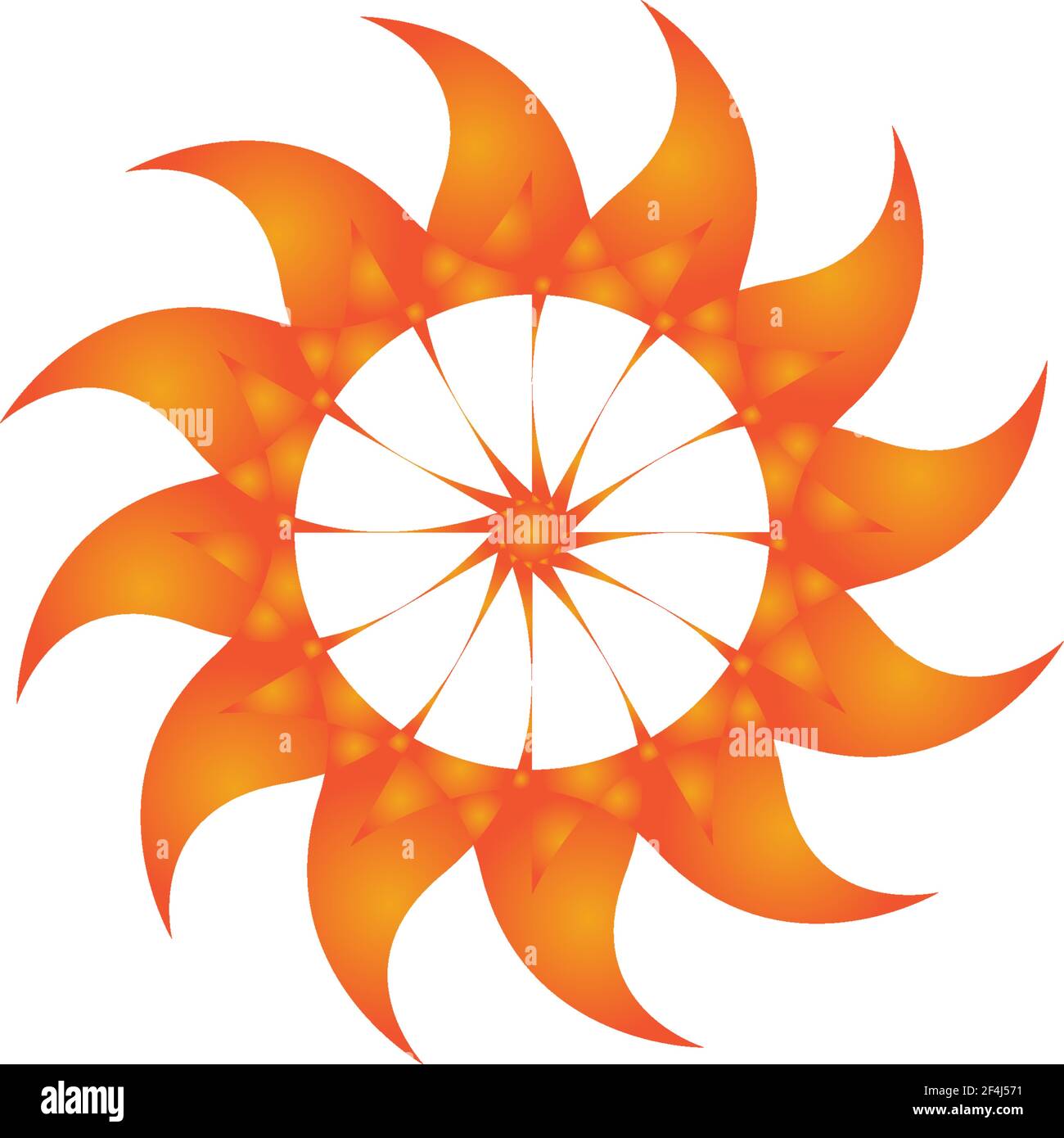Vector Icon Logo Template Sun over horizon Stock Vector Image & Art - Alamy