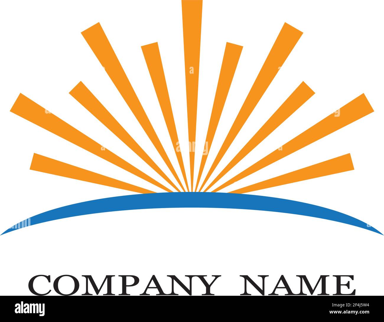 Vector Icon Logo Template Sun over horizon Stock Vector Image & Art - Alamy