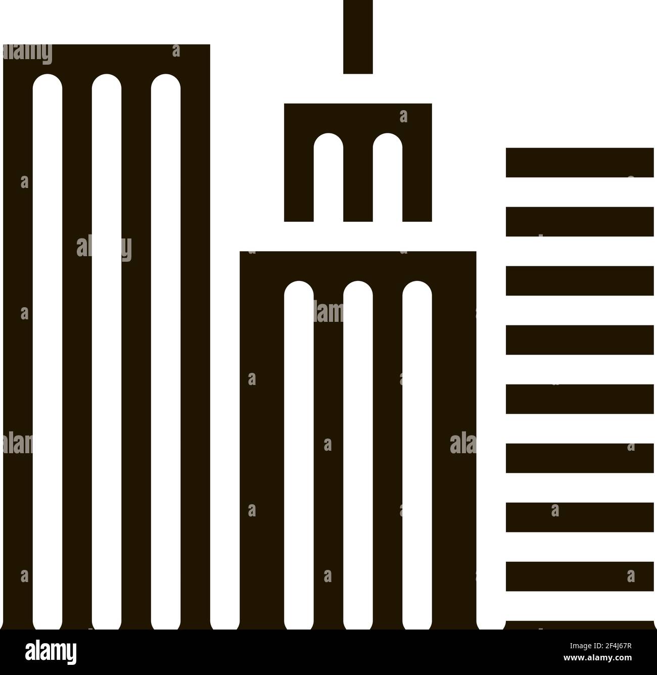 High-Rise Buildings View Icon Vector Glyph Illustration Stock Vector ...