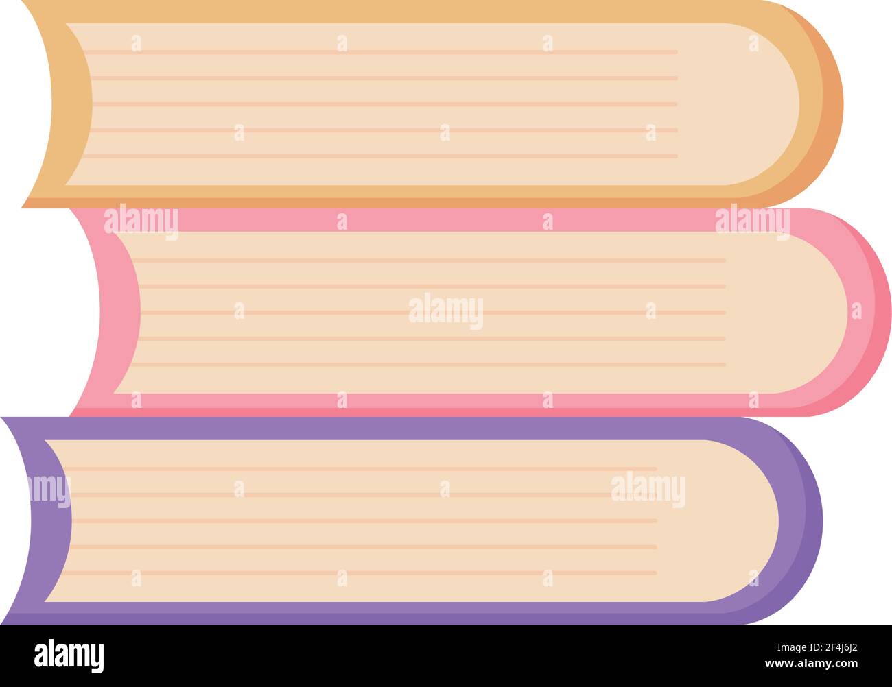 stack of books white background Stock Vector Image & Art - Alamy