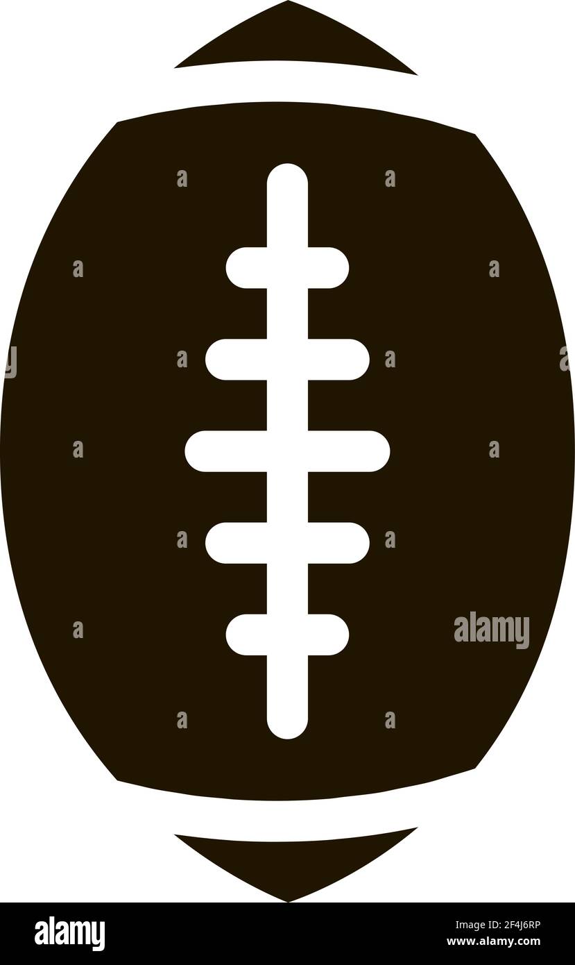 Rugby Ball Icon Vector Glyph Illustration Stock Vector Image & Art - Alamy