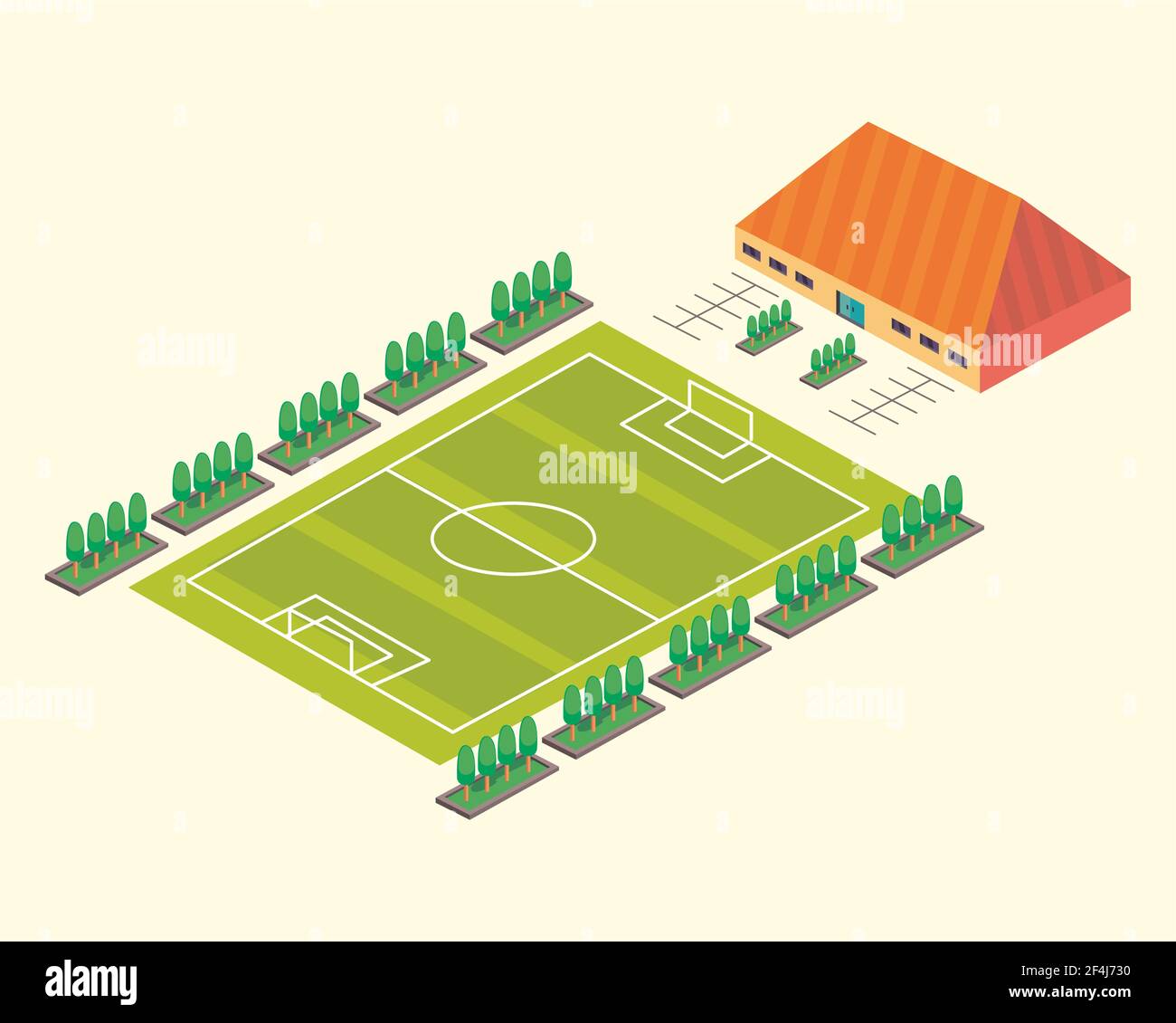 Isometric rectangle soccer football stadium Stock Vector Image & Art ...