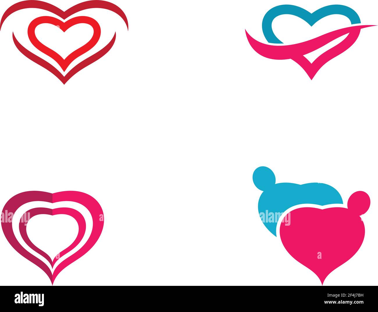 Love logo template symbol icon illustration design Stock Vector Image ...