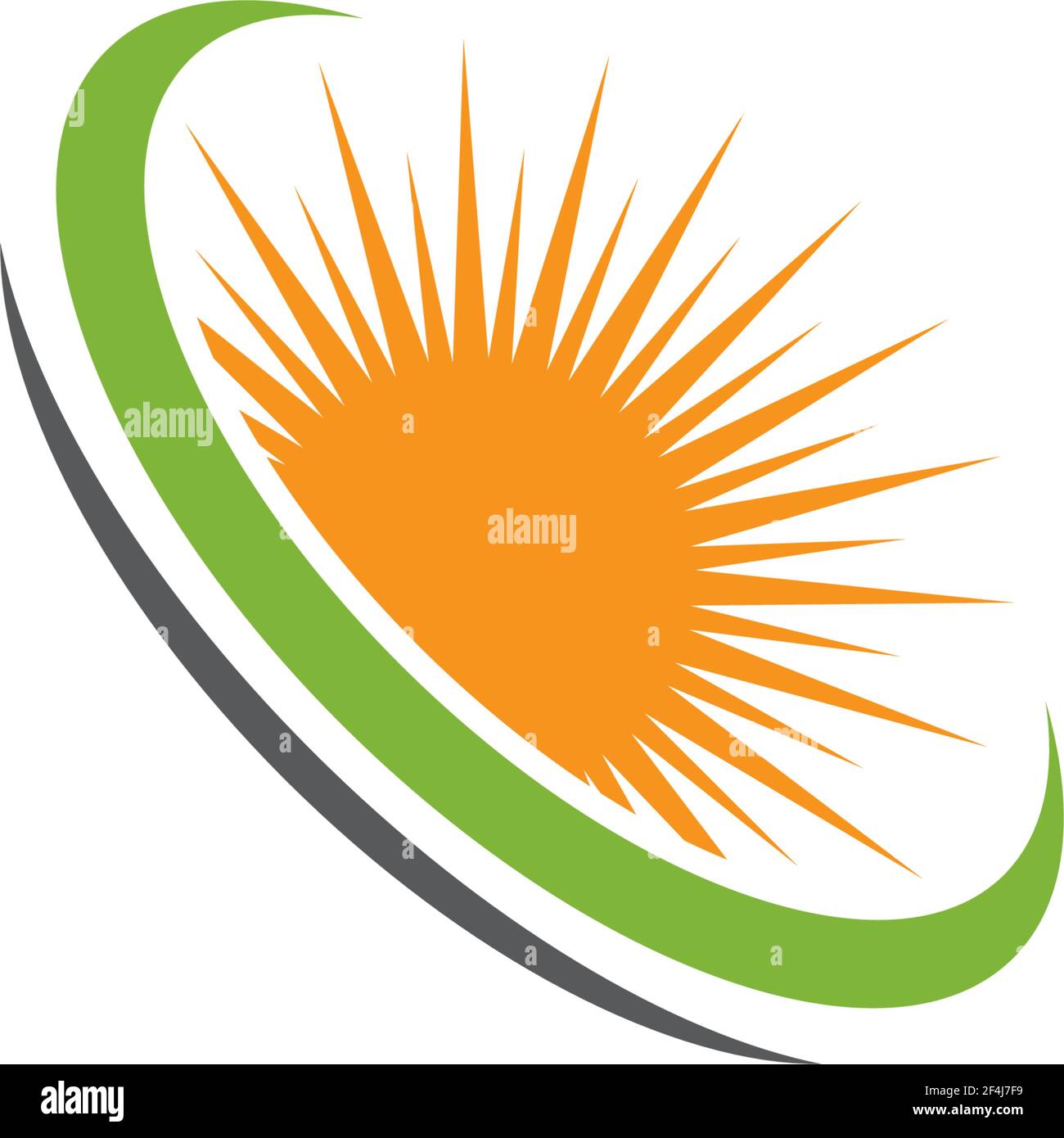 Vector Icon Logo Template Sun over horizon Stock Vector Image & Art - Alamy