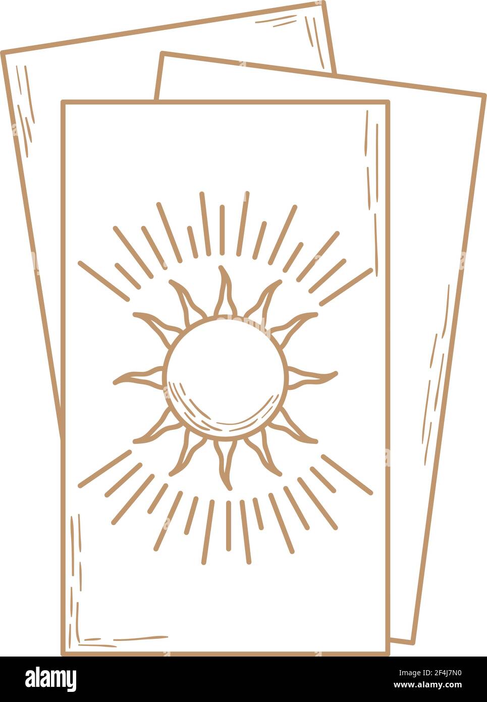 tarot cards with sun symbol Stock Vector Image & Art - Alamy