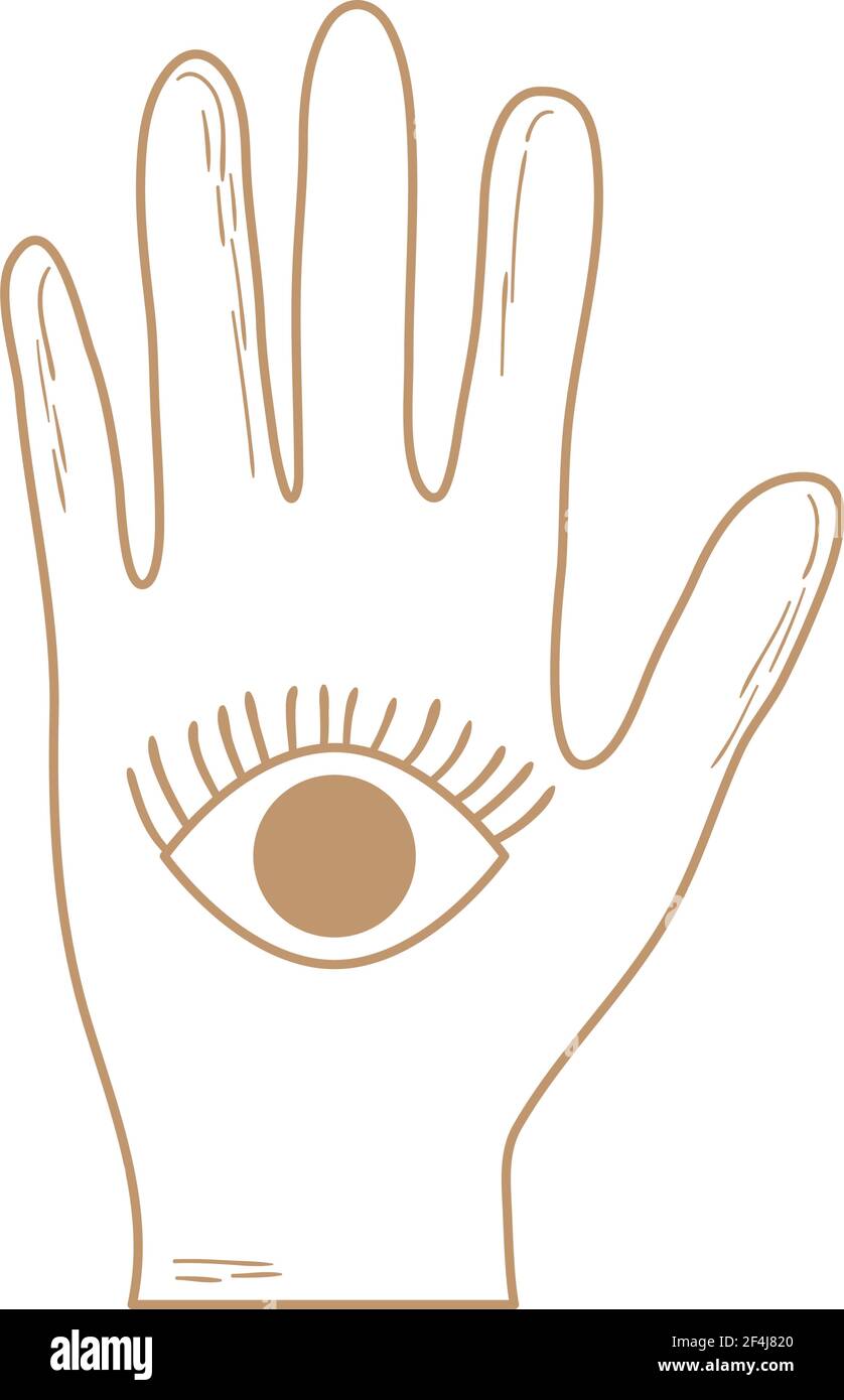 Hand with all seeing eye Stock Vector Image & Art - Alamy