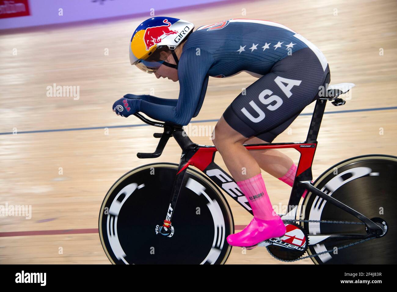World champion Chloe Dygert of the United States during her gold medal ...