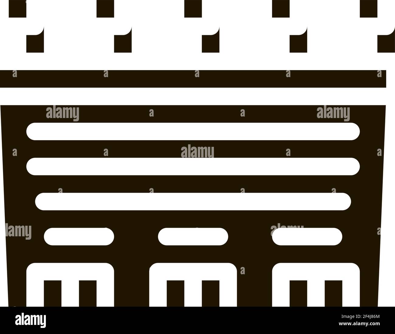 Game Fields Top View Icon Vector Glyph Illustration Stock Vector Image ...