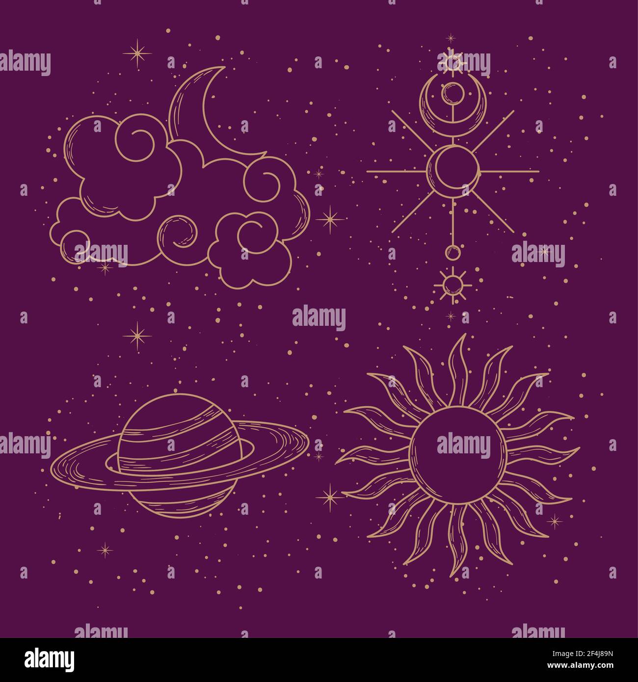 sun and astrological icon set Stock Vector Image & Art - Alamy