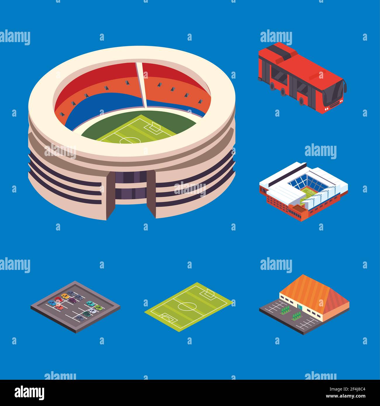 stadium parking lot icon set Stock Vector Image & Art - Alamy
