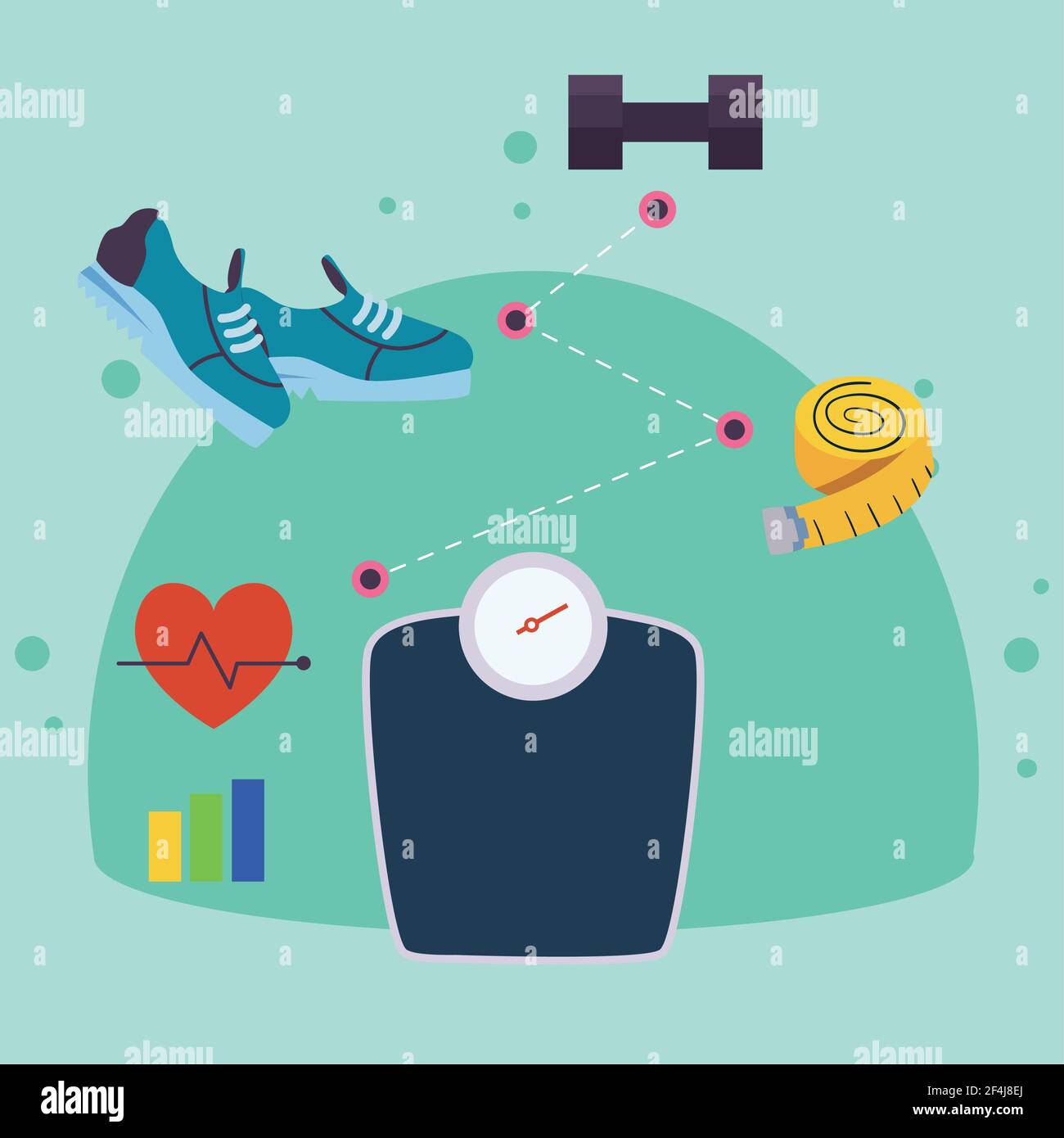 fitness scale with icon collection Stock Vector Image & Art - Alamy