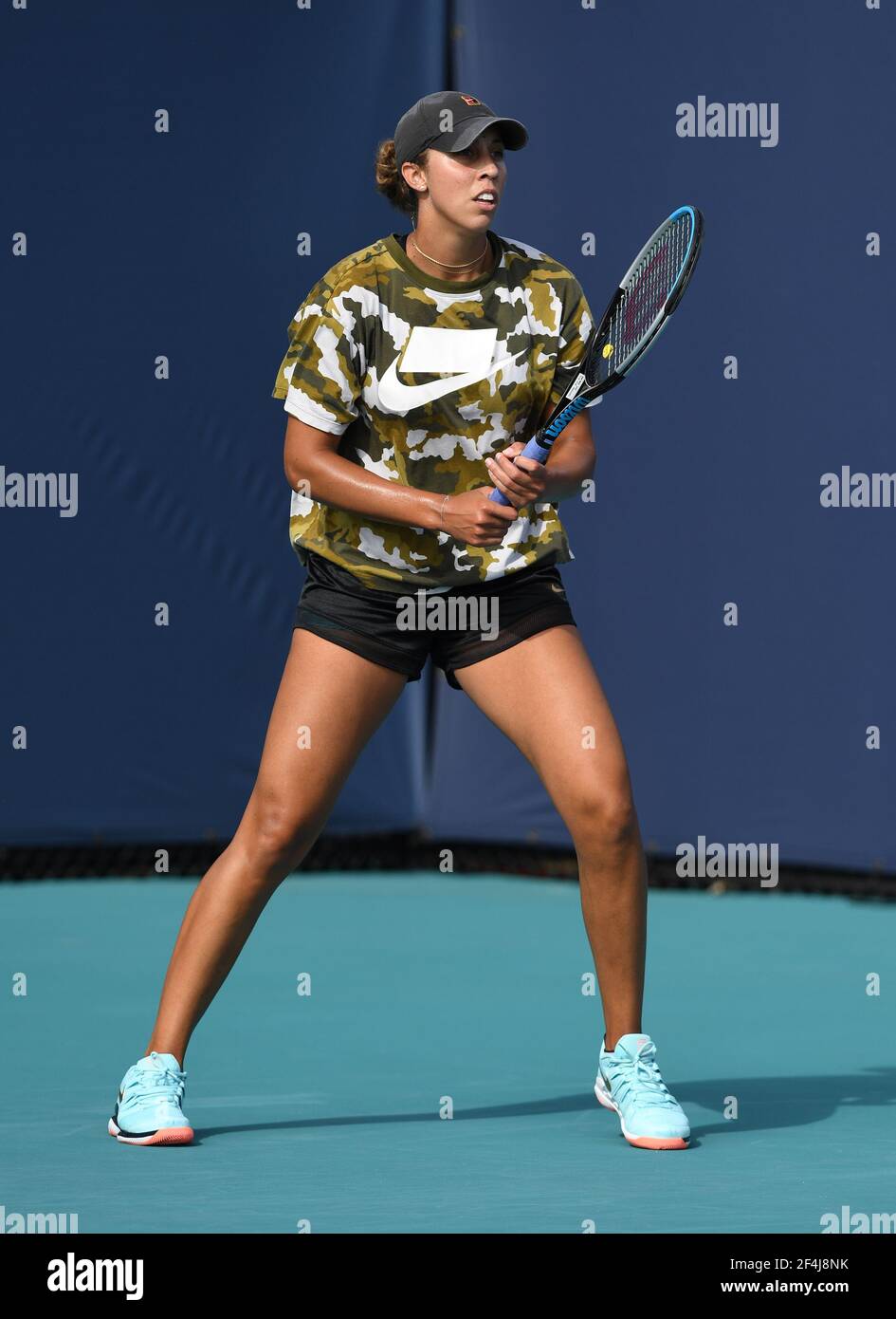 Miami Gardens, FL, USA. 21st Mar, 2021. Madison Keys is seen on the ...