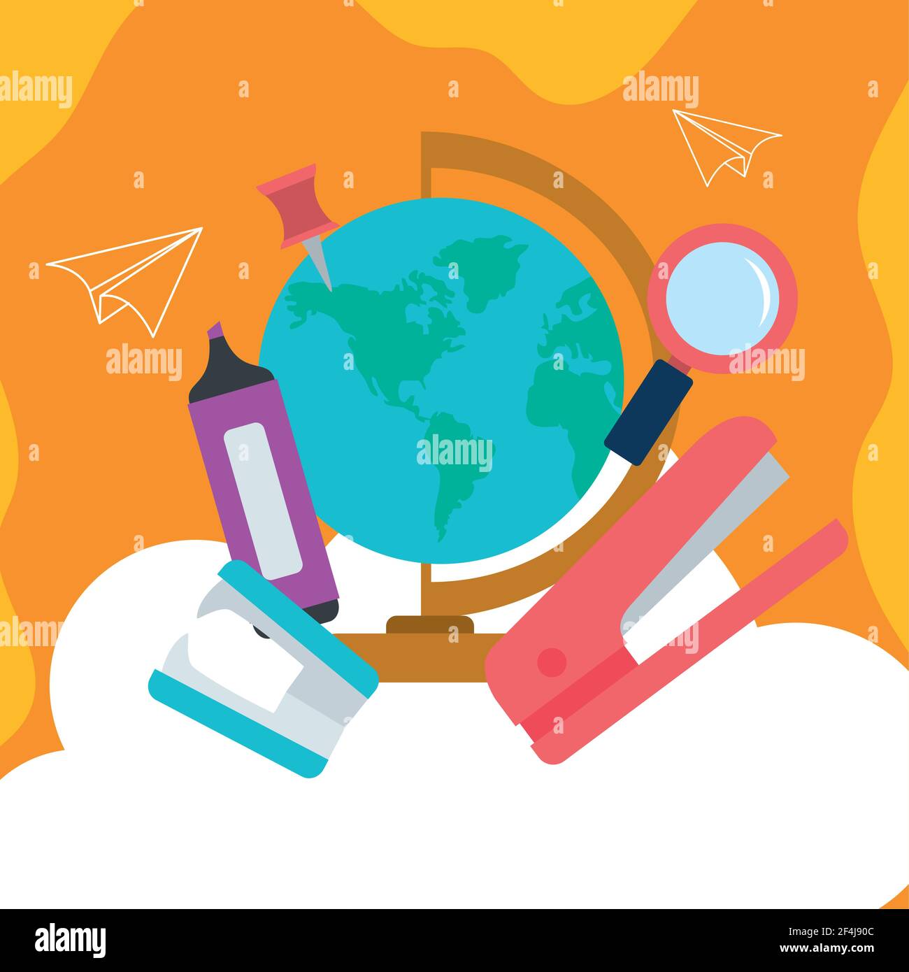 School world with icon set Stock Vector Image & Art - Alamy