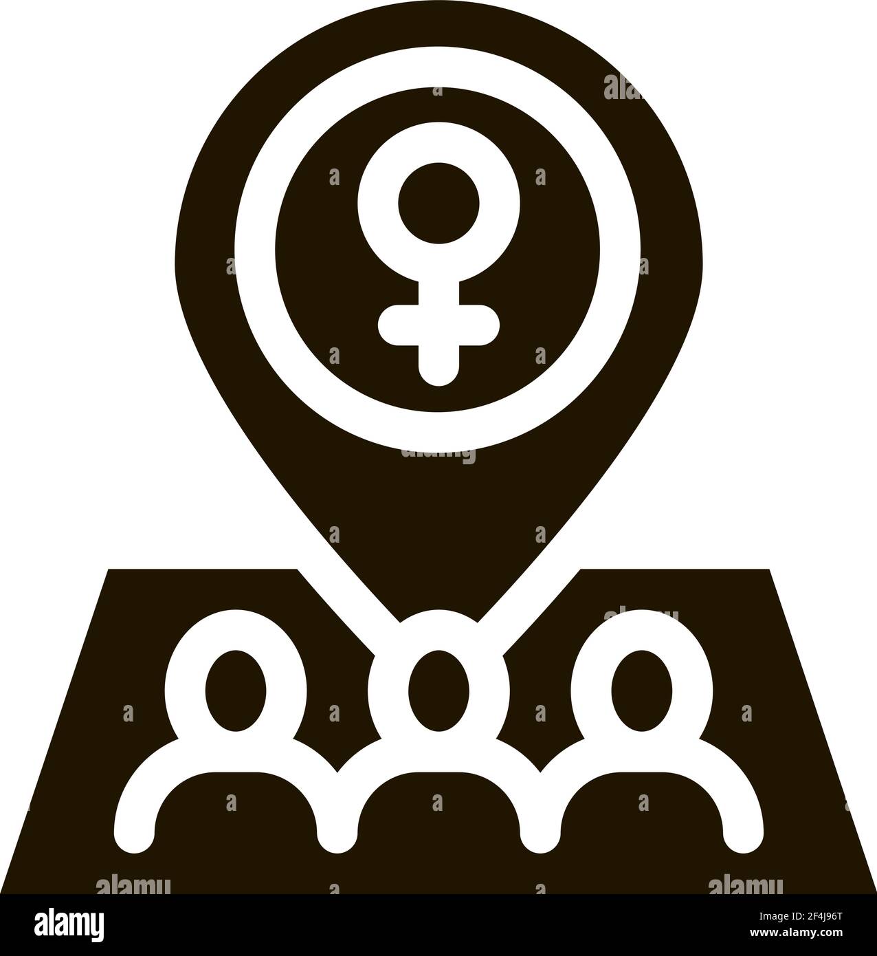 Gps Mark Location Icon Vector Glyph Illustration Stock Vector Image ...