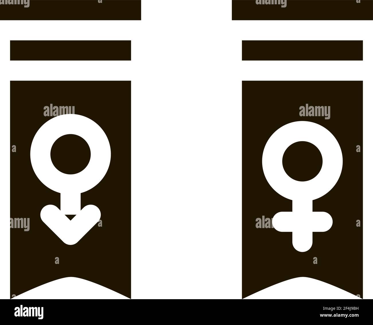 Flags Woman Marks Icon Vector Glyph Illustration Stock Vector Image ...