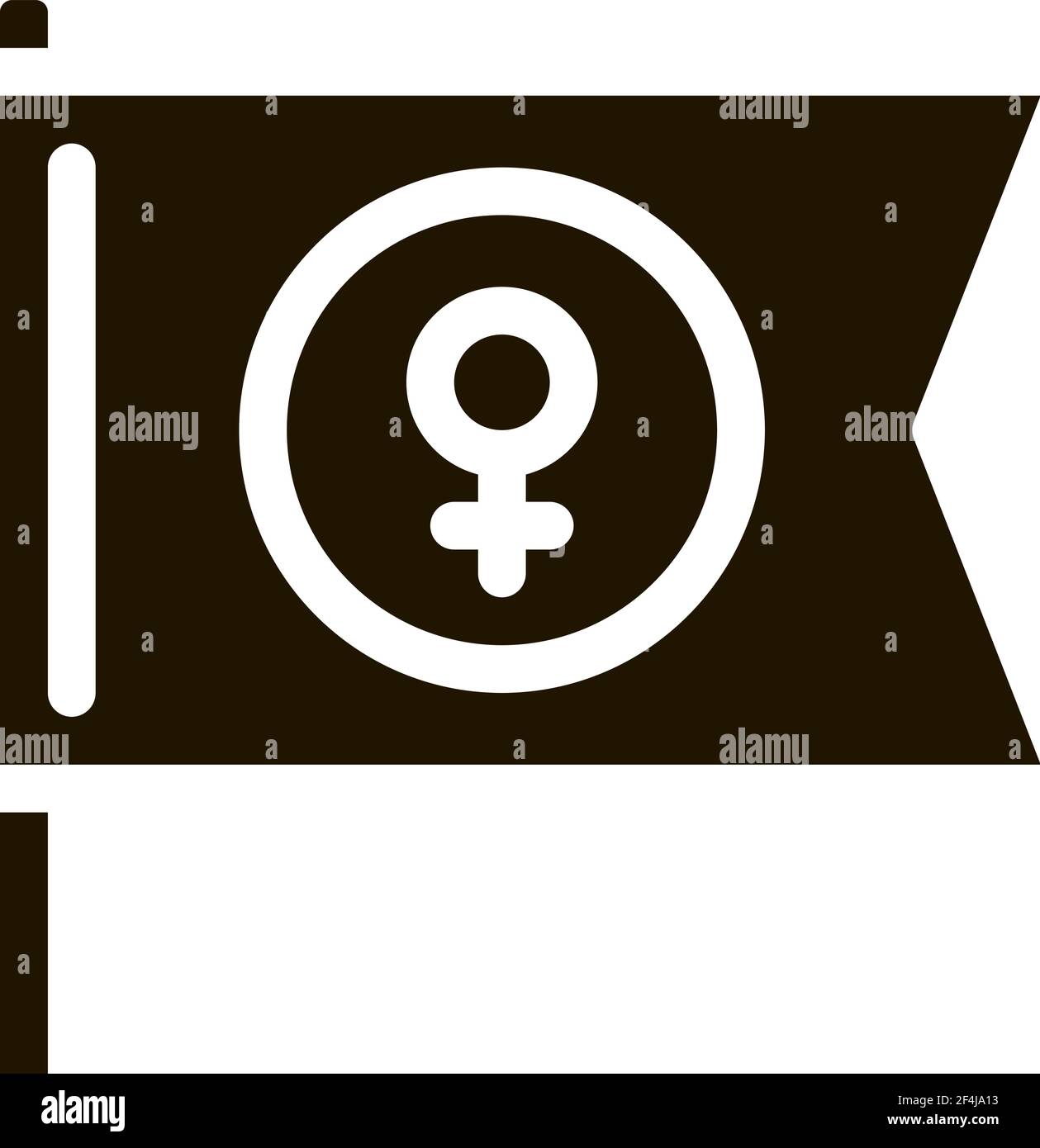 Female Mark Flag Icon Vector Glyph Illustration Stock Vector Image ...