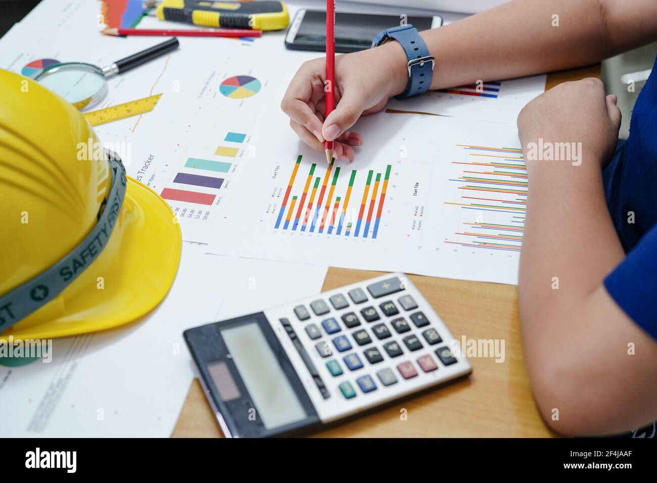 Children or kid calculate mathematics and graph with pencil about math ...